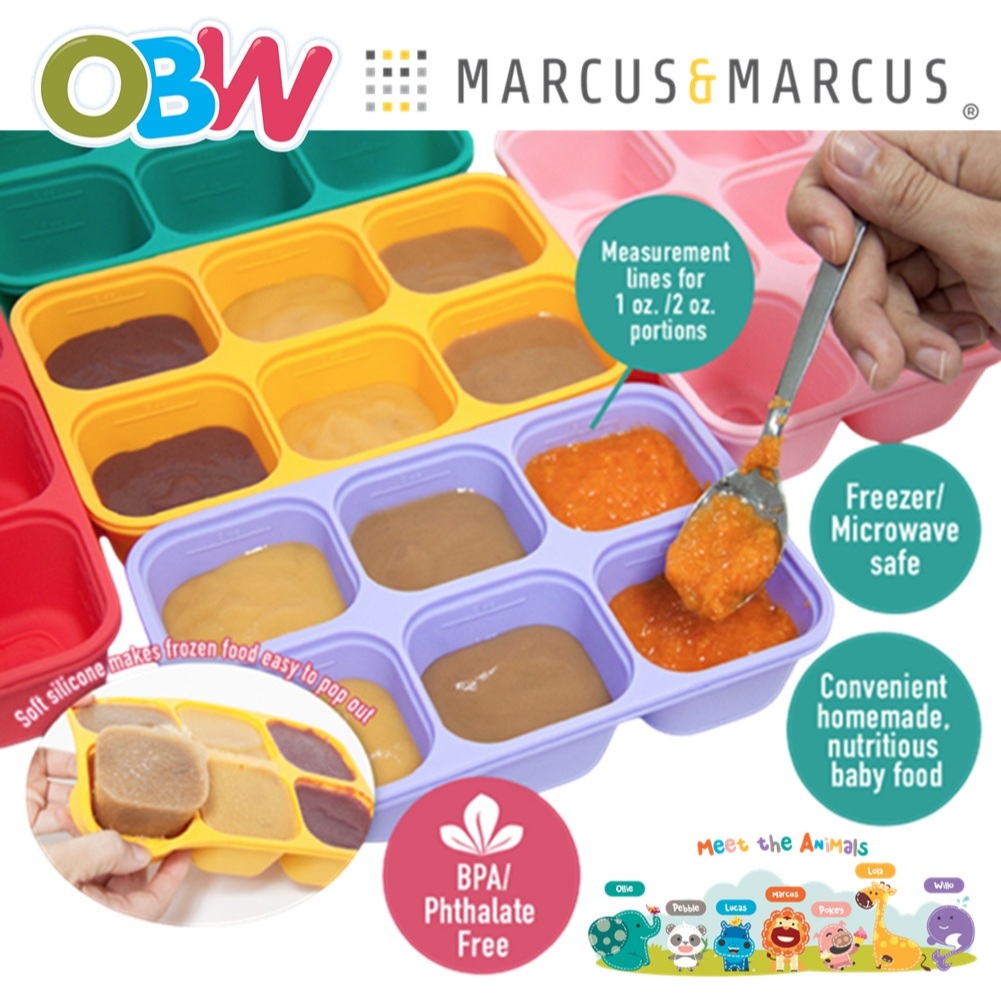 Marcus & Marcus Food Cube Tray | Baby Food Tray | Baby Puree Freezer ...
