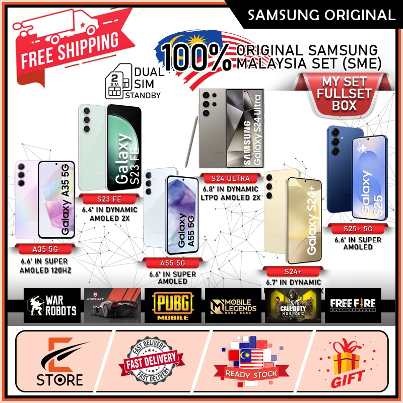[💯ORI💯] SME SET SAM GALAXY A35 5G/ A55 5G/ S23 FE / S24+ S24 PLUS / S24U S24 ULTRA / S25+ S25 ...