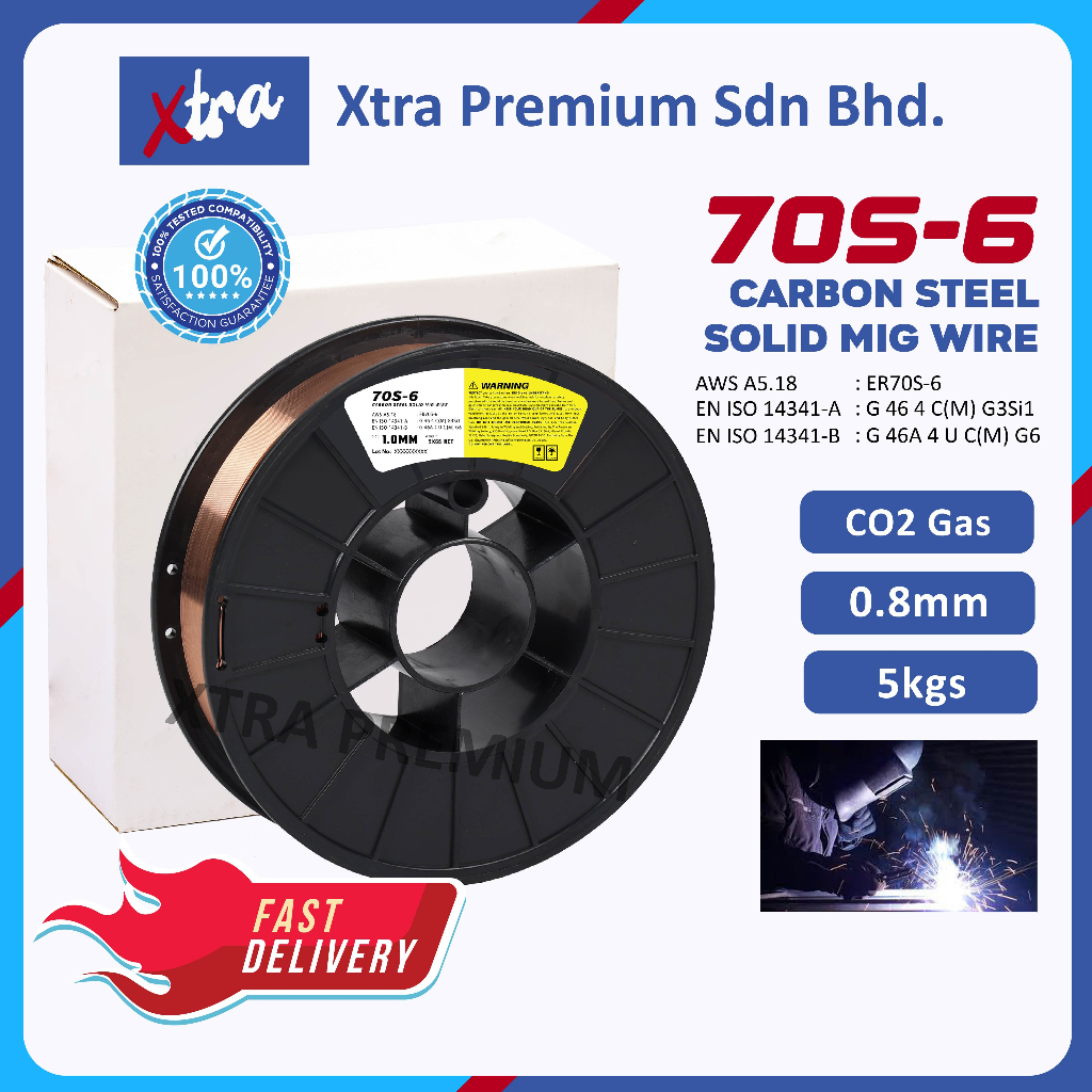 CO2 WELDING WIRE - 0.8MM (5KG/ROLL) #MALAYSIA #MIG #CO2 WIRE #ER70S-6 ...