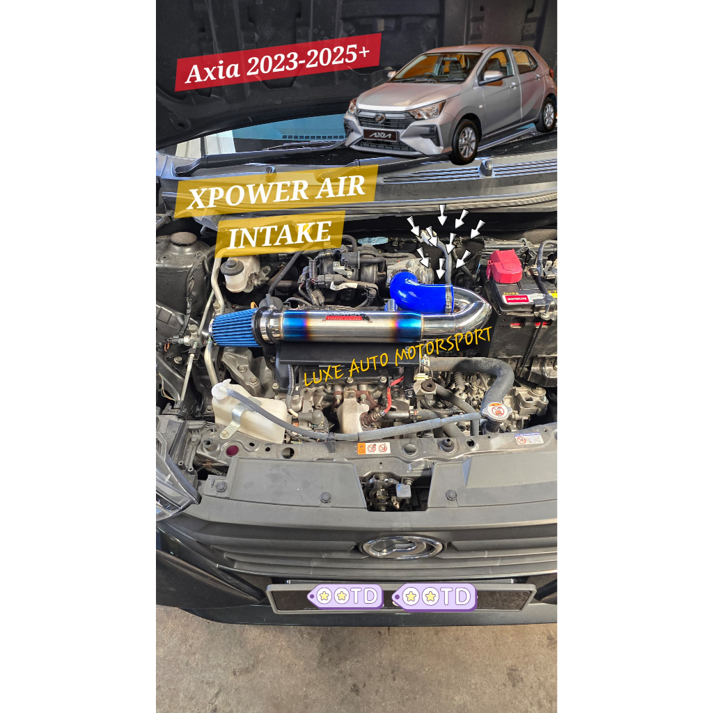 Xpower Perodua New Axia Intake Systems (2023-2025) D74A Open Pod (100% ...