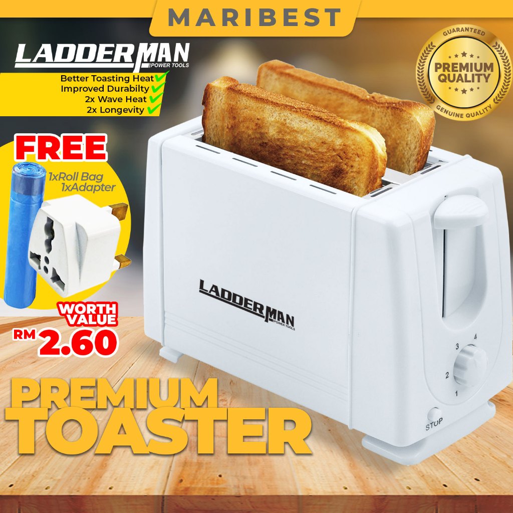 3Pin 2 Slice Electronic Toaster Pembakar Roti Bread Toaster Electric ...