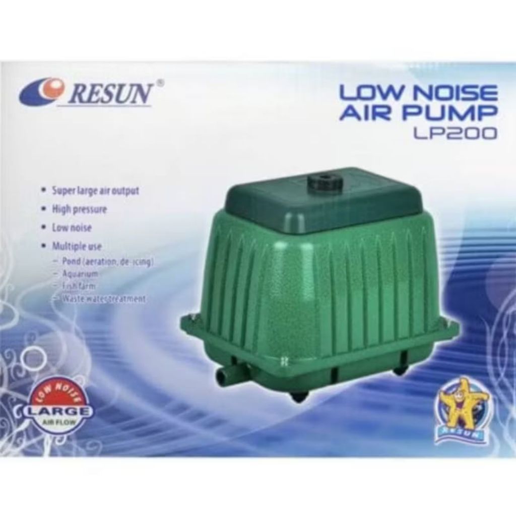 Resun LP-200 Low Noise High Blow Air Pump 200W (250L/Min) | Shopee Malaysia