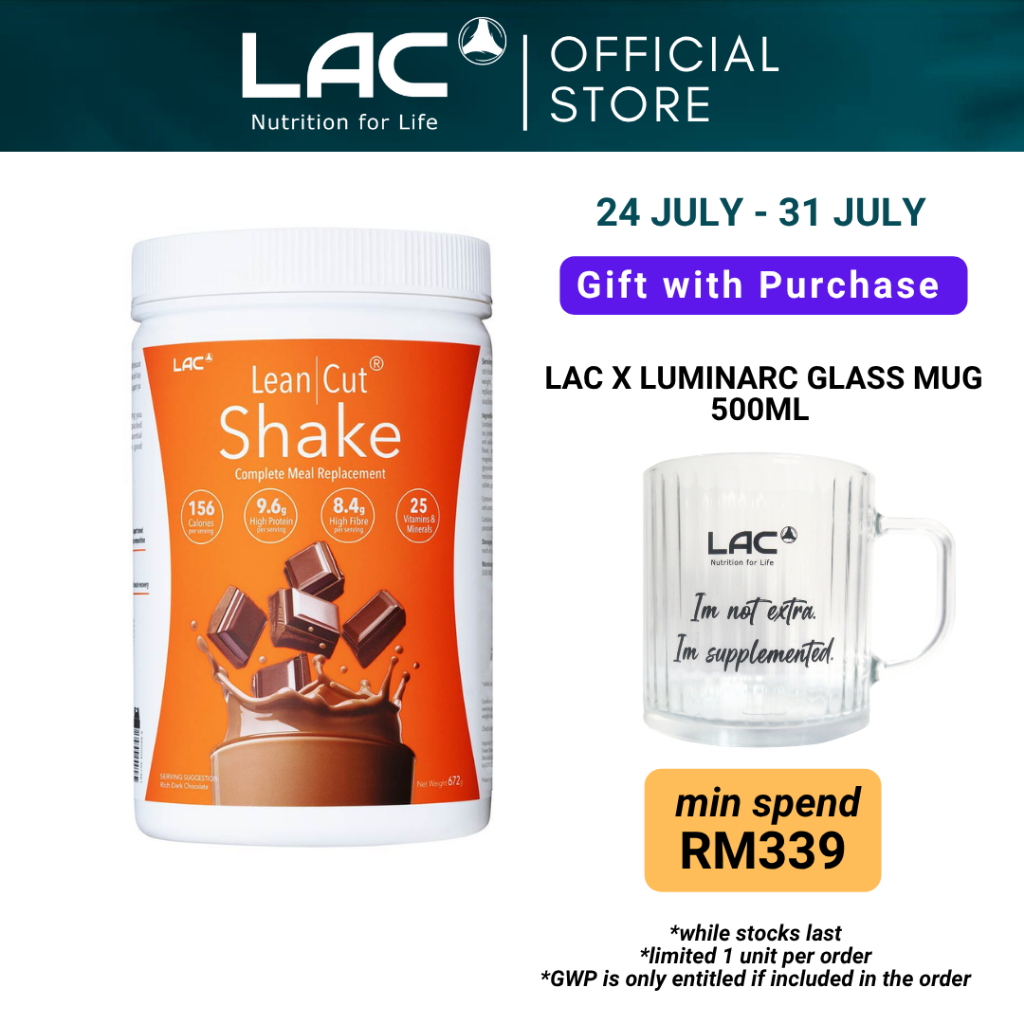 LAC LeanCut Shake Dutch Cocoa (672g) [Exp Jan 2027] 01406320 | Shopee ...