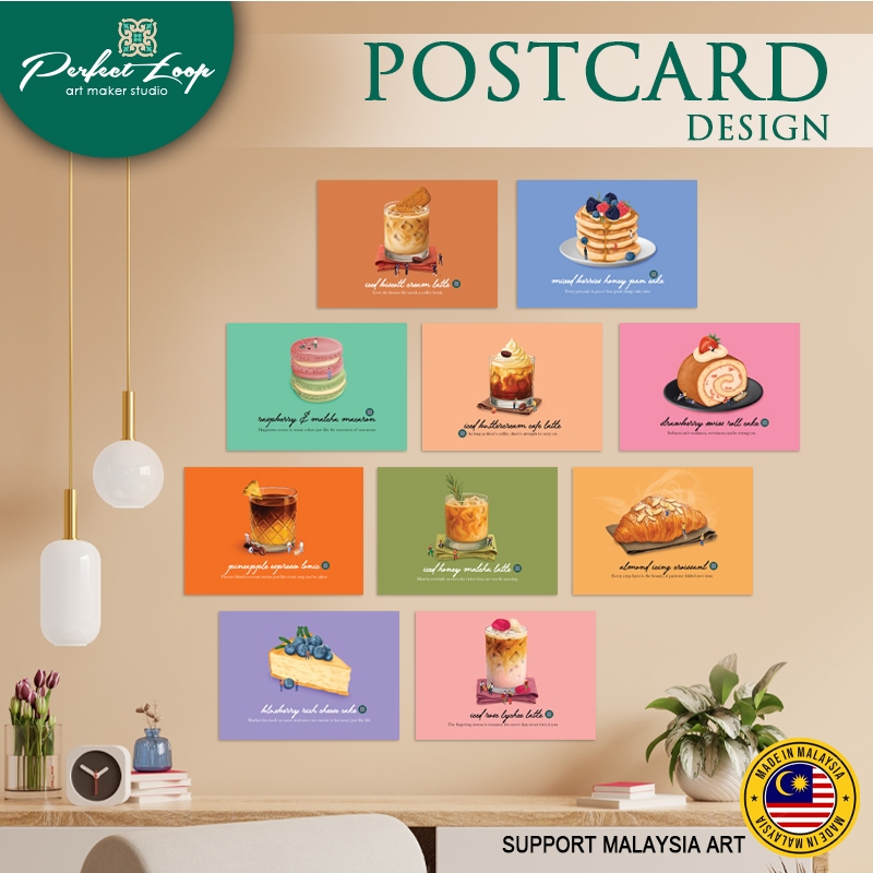 Postcard Design Malaysia Cafe Cuisine Miniature Concept BUY 10 FREE 1 ...