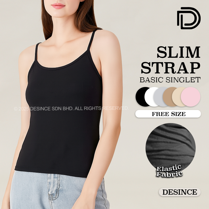 🇲🇾 DESINCE Women Fashion Singlet Camisoles Multi Color Single Strap ...
