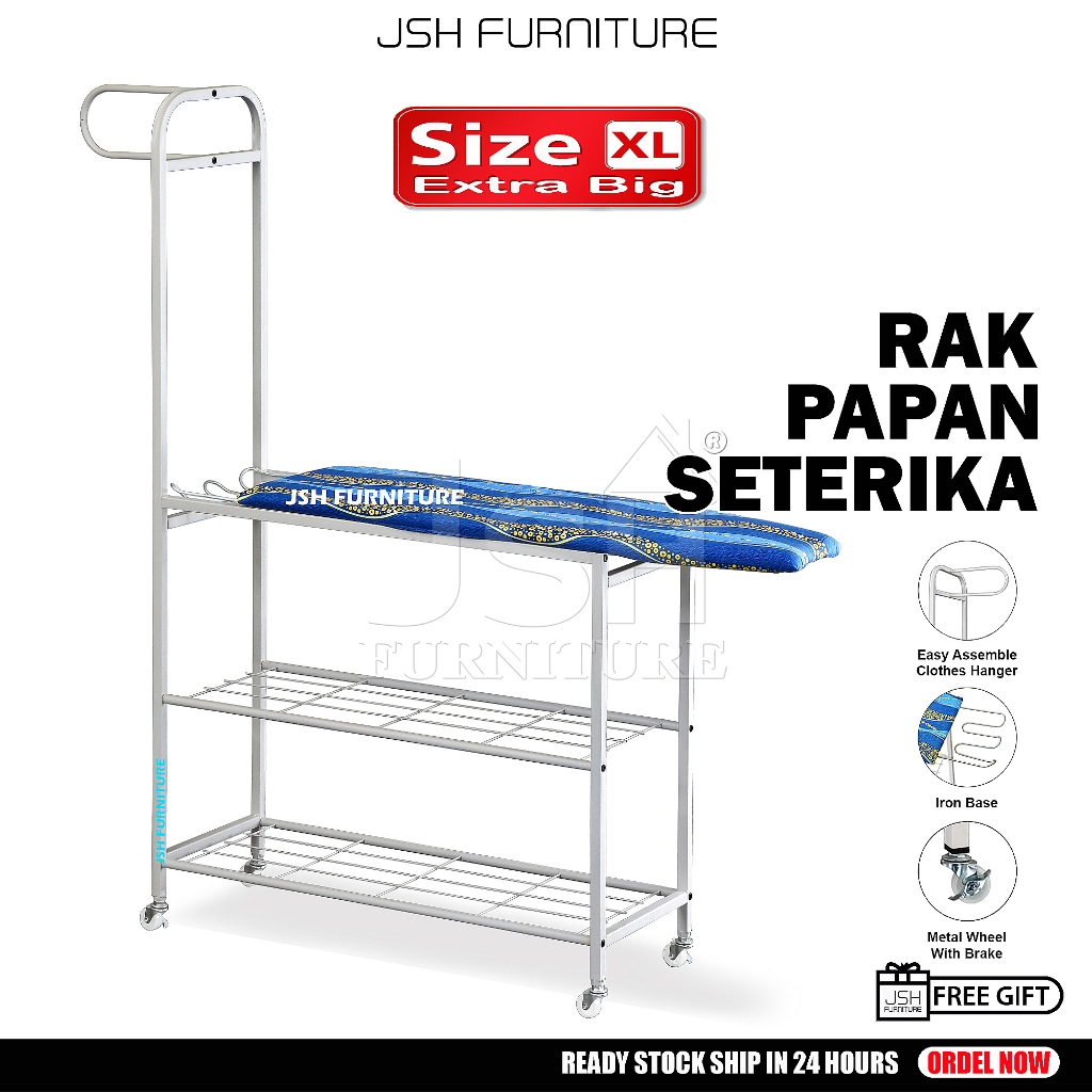 Papan Seterika JSH IB4 - Papan Gosok Iron Board Storage Space XL Size ...