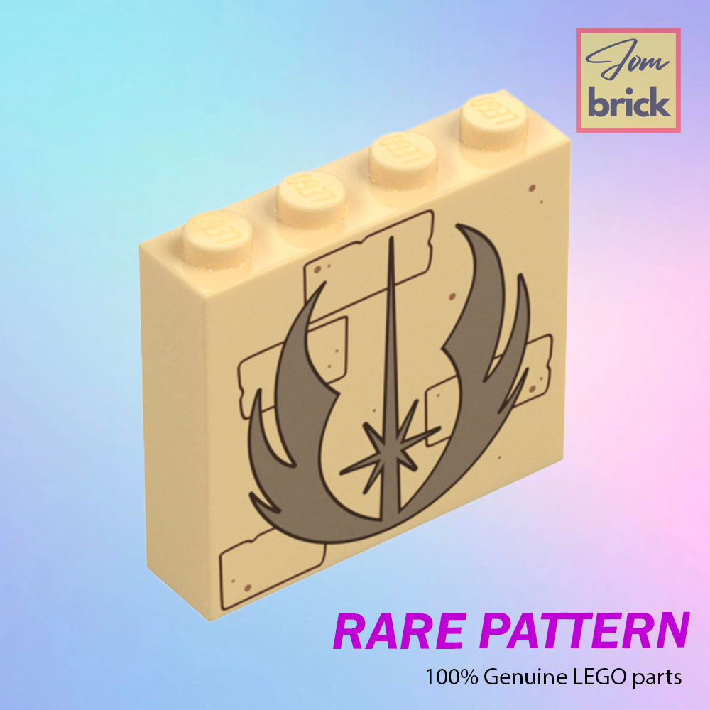 LEGO Parts (Genuine) [TBD] 104277 – 6443480 Brick 1x4x3 with Jedi Order ...