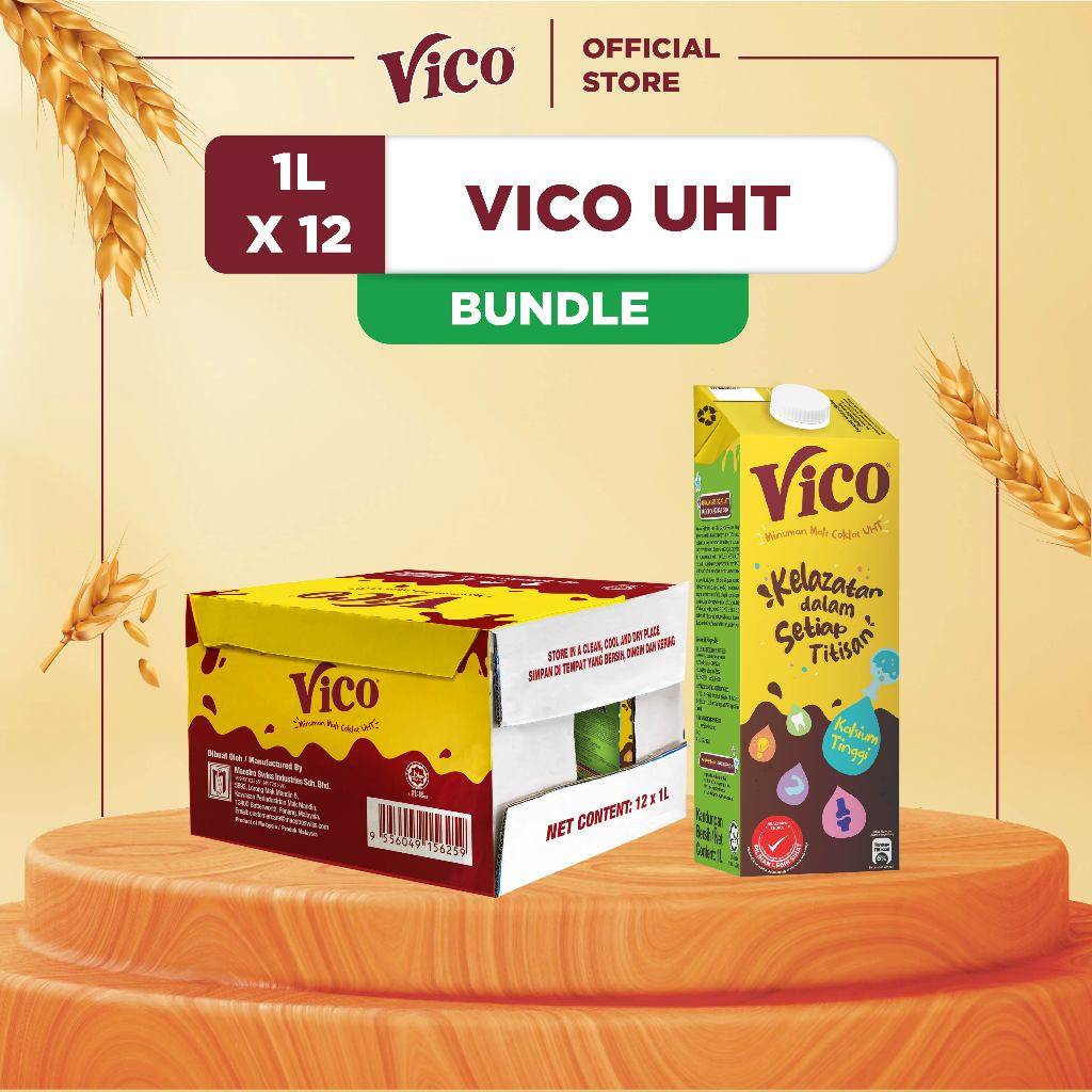 Vico UHT 1L Chocolate Malt Drink Carton ( 1L x 12Pack) | Shopee Malaysia