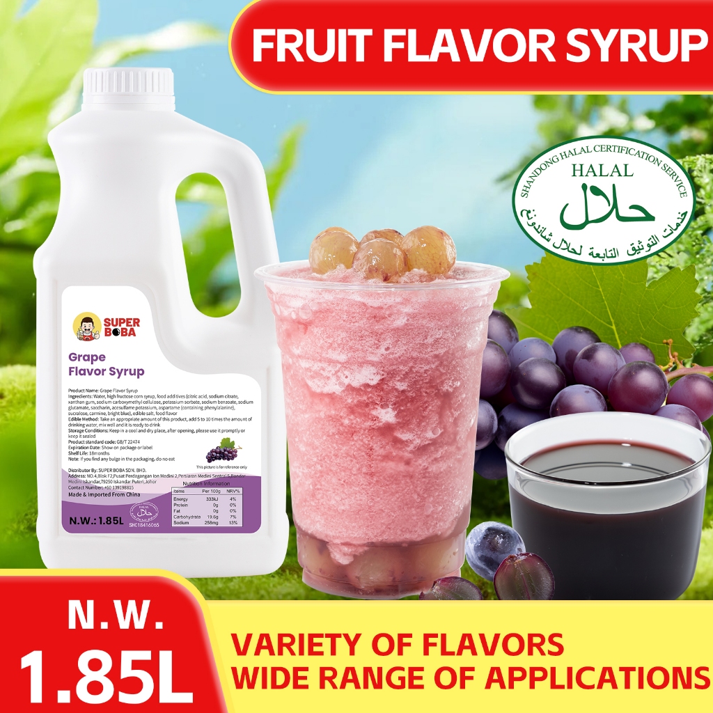 🔥Halal Super boba Concentrate Juice 1.85kg 6 Flavour-Orange,Lychee ...
