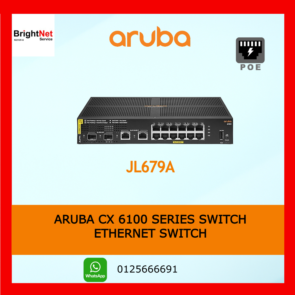 JL679A - HPE Aruba CX 6100 Series Switch Ethernet Switch | Shopee Malaysia