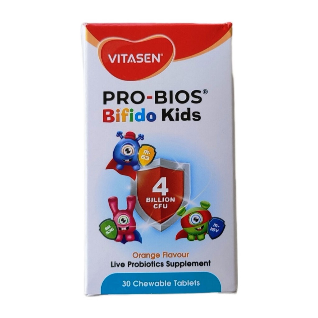 Vitasen Pro-Bios Bifido Kids Chewable Tablet 30s 4 Billion CFU Orange ...