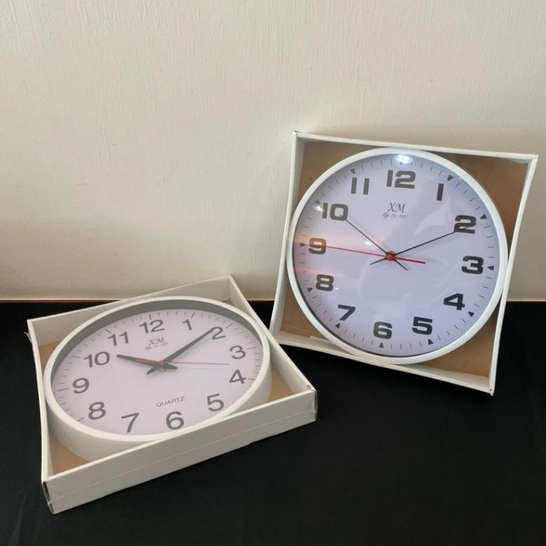[GIVIT] 🕒30cm White Simple Design Wall Clock | Jam Dinding Moden ...