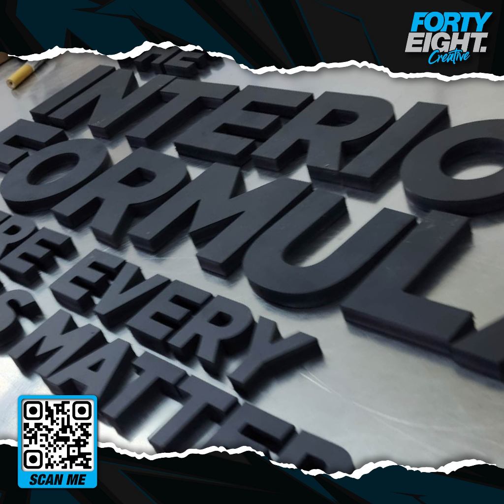 (H20CM) Black 3D PVC Lettering & Numbering | Black Color | Hiasan ...