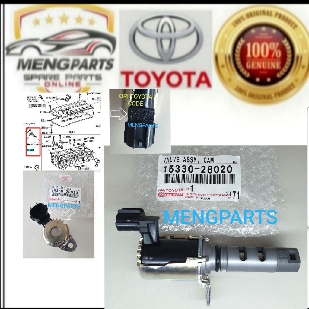 TOYOTA CAMRY ACV30 ACV31 ACV40 ACV41 ESTIMA ACR30 ACU30 2.4 SENSOR VVTI ...