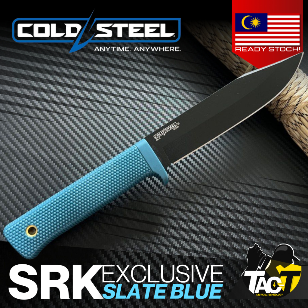 COLD STEEL - SRK Exclusive Slate Blue - Best for Hiking, Camping ...