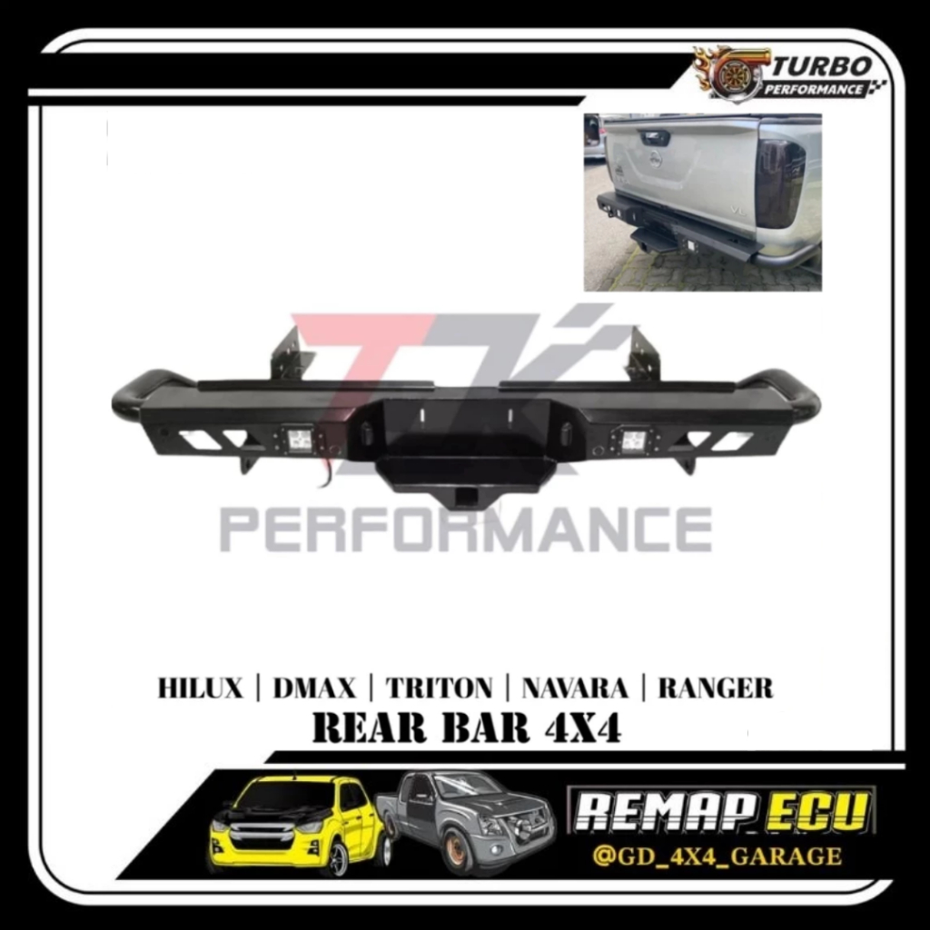 Force 4WD HY02 Besi Belakang Rear Bull Bar Rear Bumper For Ford Ranger ...