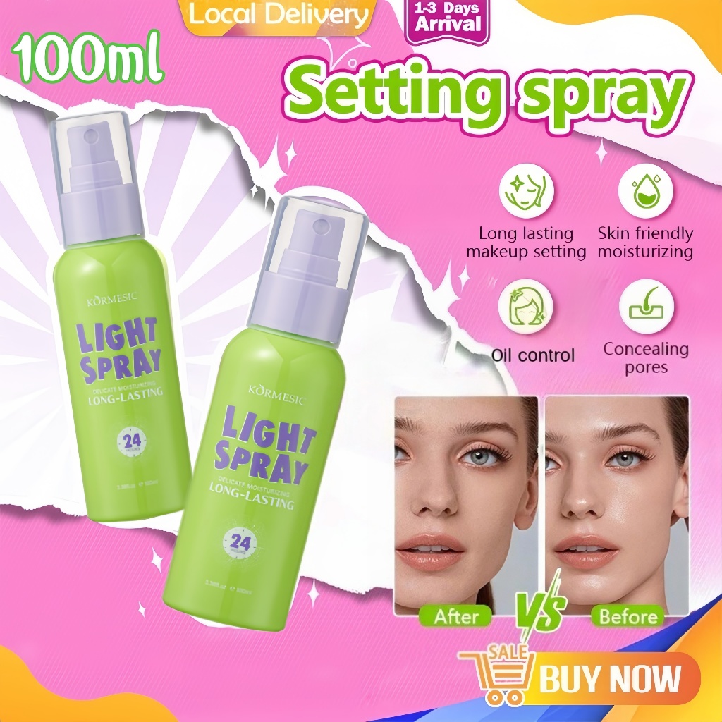 Setting Spray 100ml Radiant Glow Finis Long-Lasting Waterproof Sweat ...