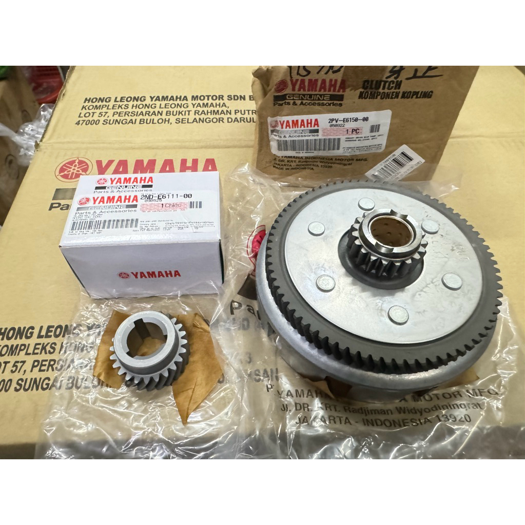 Original HLY Clutch Housing Set Mangkuk Clutch Gear YAMAHA Y15ZR Y15 ...