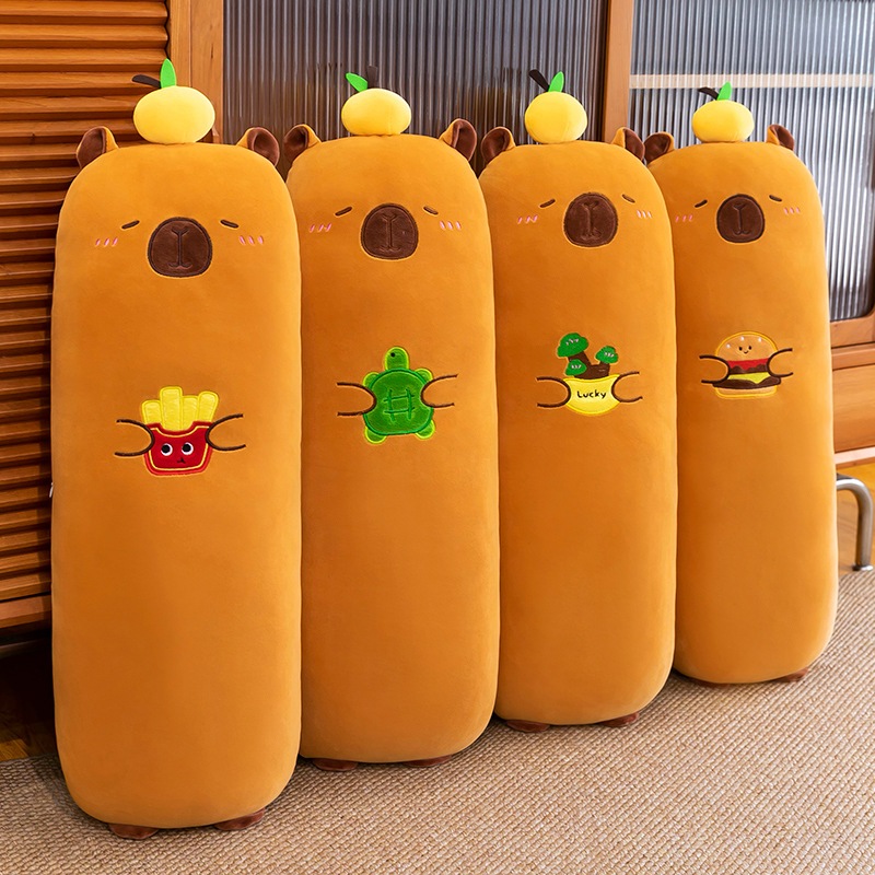 Cute Capybara Long Pillow Bolster Plush Toy Doll Birthday Gift Patung ...