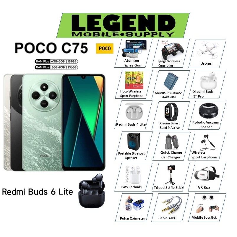 Xiaomi Poco C75 | Original Malaysia Set | Shopee Malaysia
