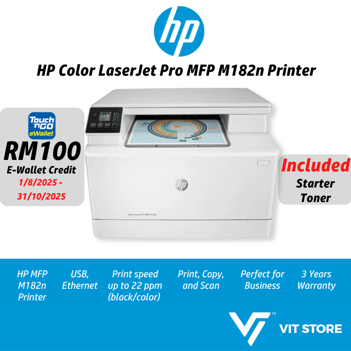 HP Color LaserJet Pro MFP M182n Pencetak Printer 7KW54A (Cetak / Imbas ...
