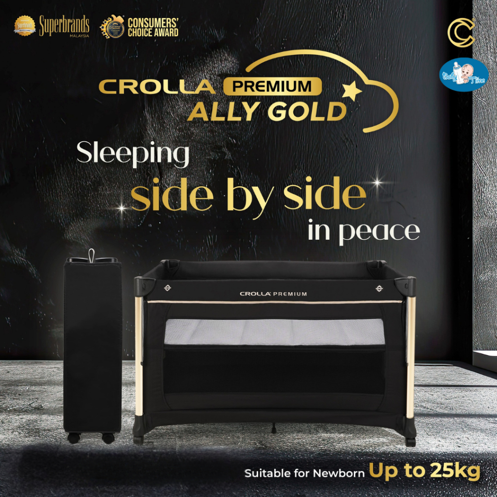 Crolla Premium Ally Gold Playpen Travel Cot [Gen 2] Baby Playpen ...