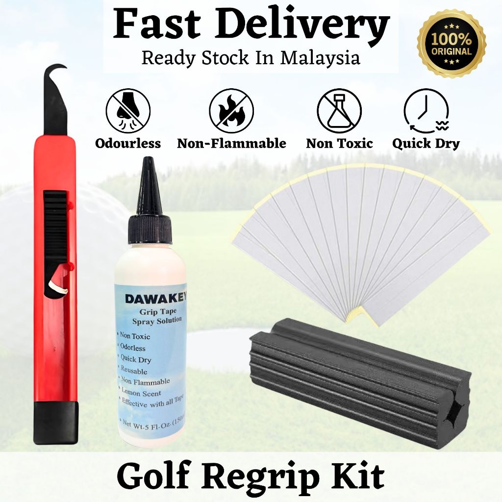 Golf Regrip Kit Professional Shaft Rubber Holder Hook Knife Solvent ...