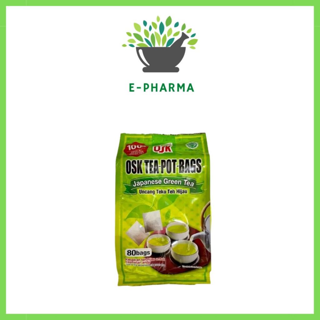 OSK 100% Japanese Green Tea Pot Bags 80's, 80 Uncang teko Teh Hijau ...