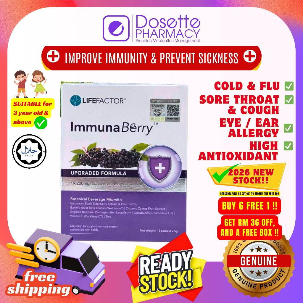 LIFE FACTOR IMMUNABERRY EXP:04/27 15's IMMUNE SUPPORT FOR COLD & FLU ...