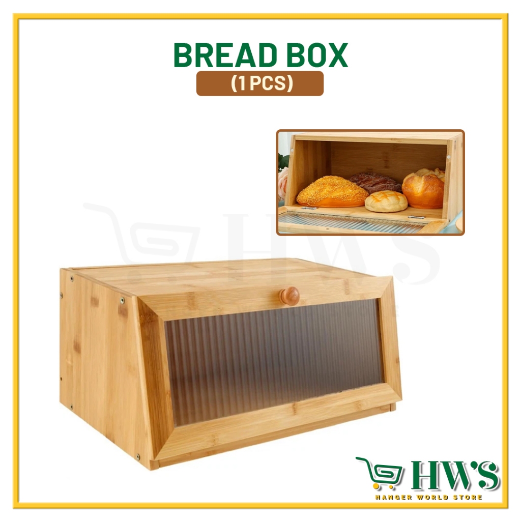 HWS BEKAS SIMPAN ROTI KEK BEKAS SIMPAN MAKANAN BREAD STORAGE WOODEN ...