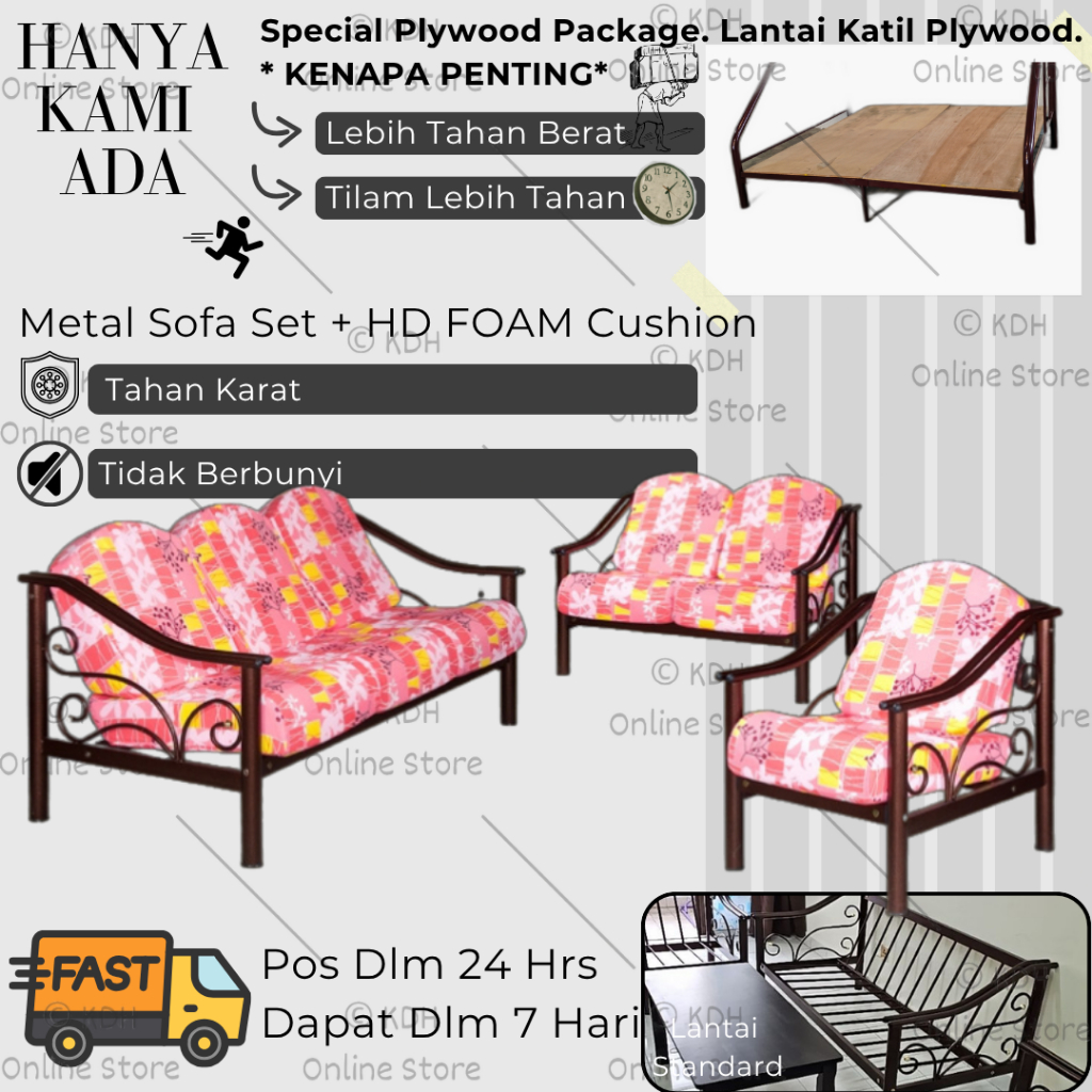 🔥Sofa 🔥 Besi Tebal 🔥Sofa Besi Sofa Style Lama Sofa Bingkai Sofa Tahan ...