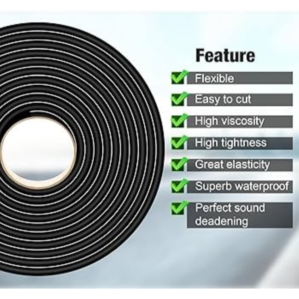 Butyl Tape, Sealing Tape Made of Pre-Shaped Cord, Waterproof Windscreen ...
