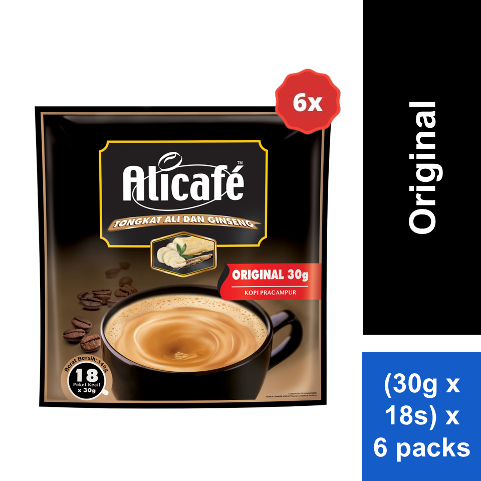 [Bundle of 6] ALICAFE Tongkat Ali Dan Ginseng Original 30g x 18s (HALAL ...