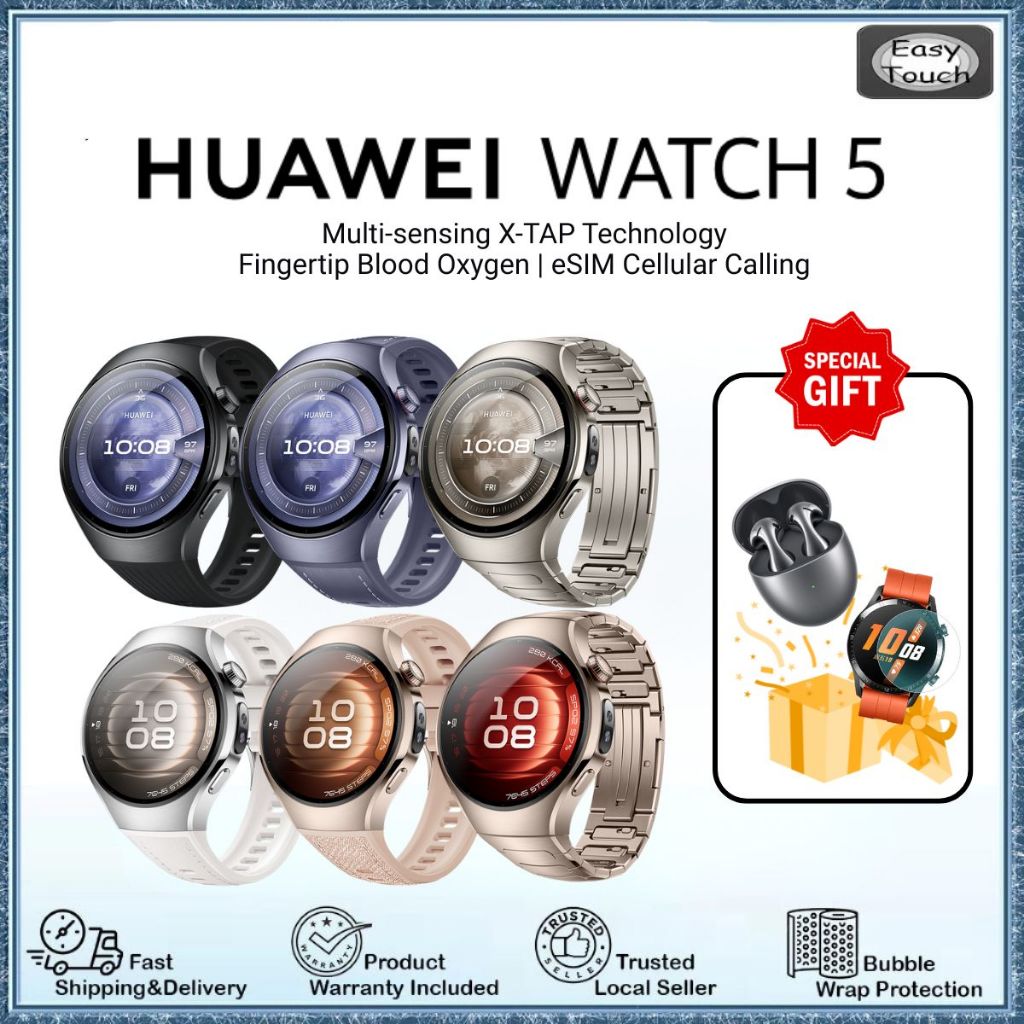 [Super] HUAWEI WATCH 5 | Multi-sensing X-TAP Technology | Fingertip ...