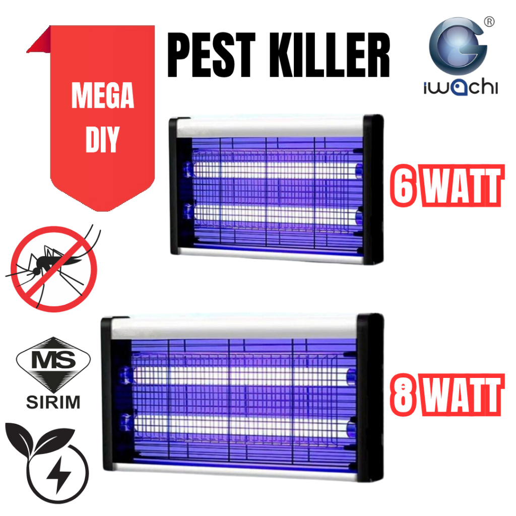 IWACHI Electric Pest Killer 4W 8W Pest Catcher UV Lamp Lamp Flying Fly ...
