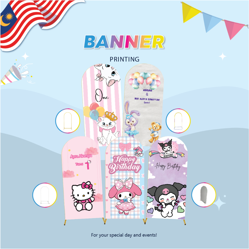 Kuromi/Melody/Stella/Kitty/Banner/Tarpaulin/Backdrop Banner/Banner ...
