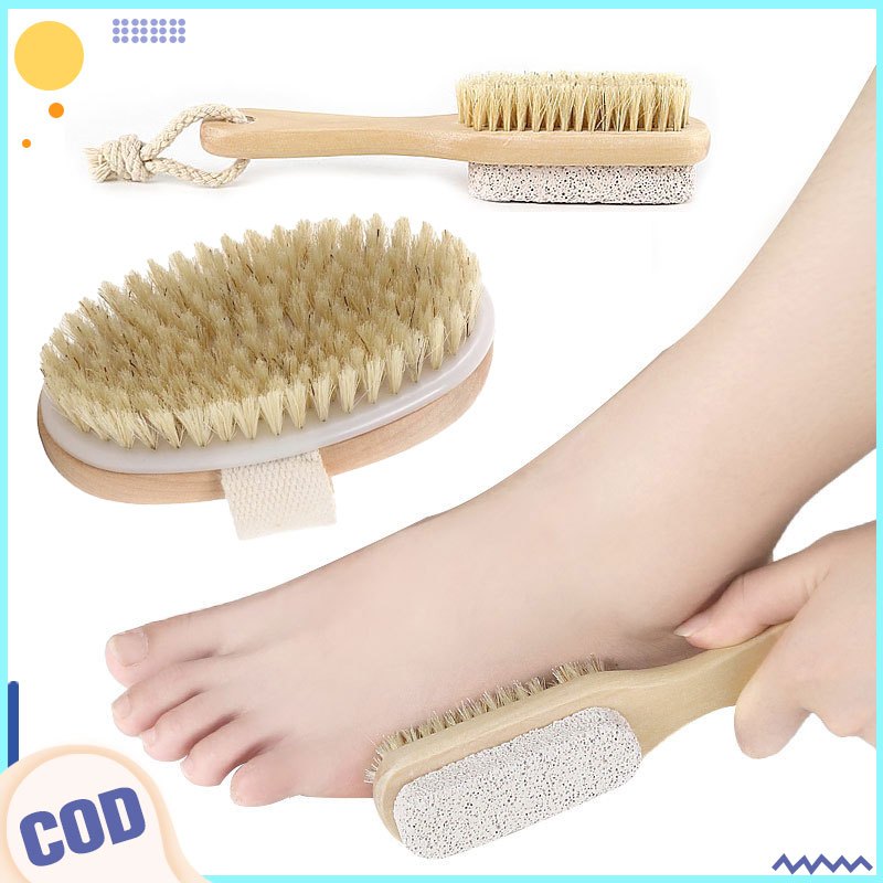 Exfoliating Dead Skin Body Two-Sided Brush/Wooden Exfoliating Body ...