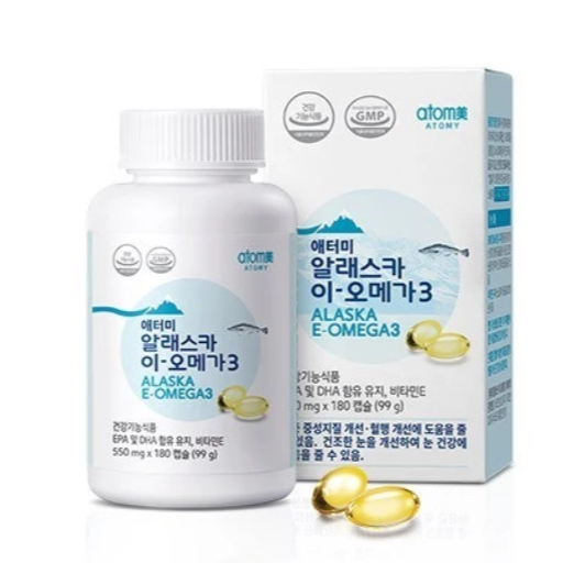 Atomy Alaska E-omega 3 (550mg x 180capsules) idome Alaskan deep sea ...