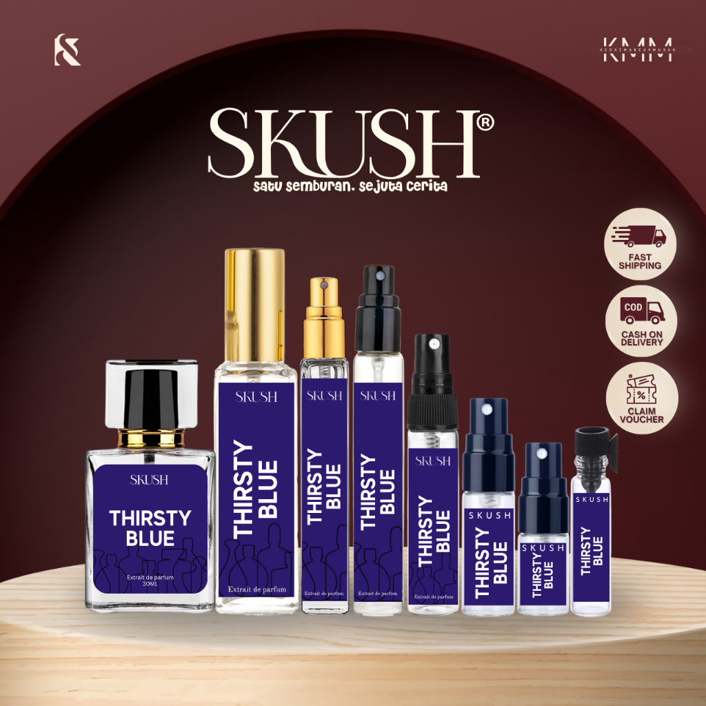 SKUSH THIRSTY BLUE Original Pocket Perfume Parfum Parfume Men Minyak ...