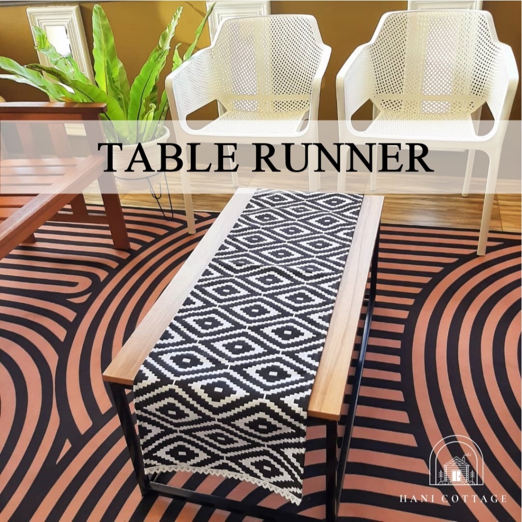 Table Runner/Alas meja /Lappljung Ruta Pattern | Shopee Malaysia