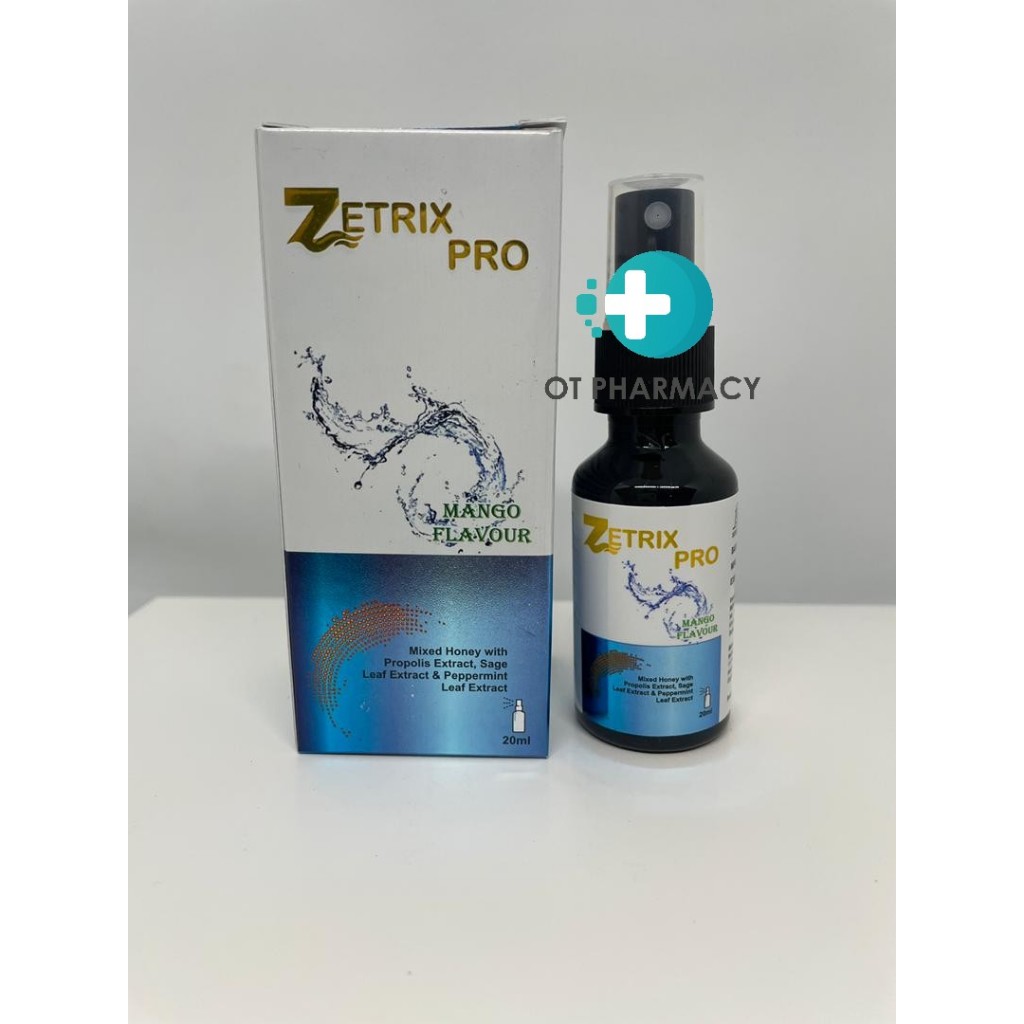 Zetrix Pro Mango Flavour 20ml - To treat Sore Throat (Exp :03/2028 ...