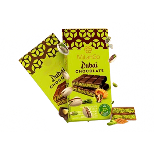 MILANGO CHOCOLATE DUBAI WITH KUNAFA AND PISTACHIO FILLING IMPORTED ...