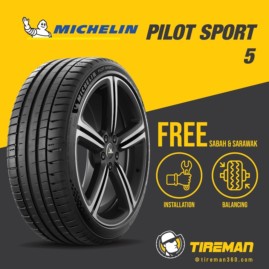 Michelin Pilot Sport 5 17 18 19 20 Inch Tayar Tire (FREE INSTALLATION/Delivery) SABAH SARAWAK ...