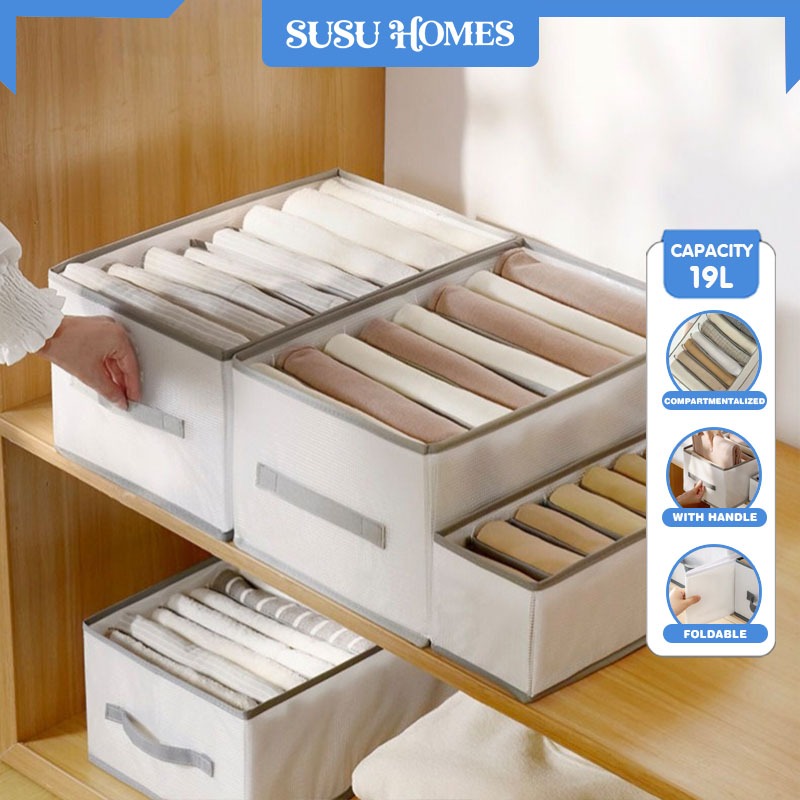 SUSU HOMES Clothes Storage Box Foldable Kotak Simpan Barang Large ...