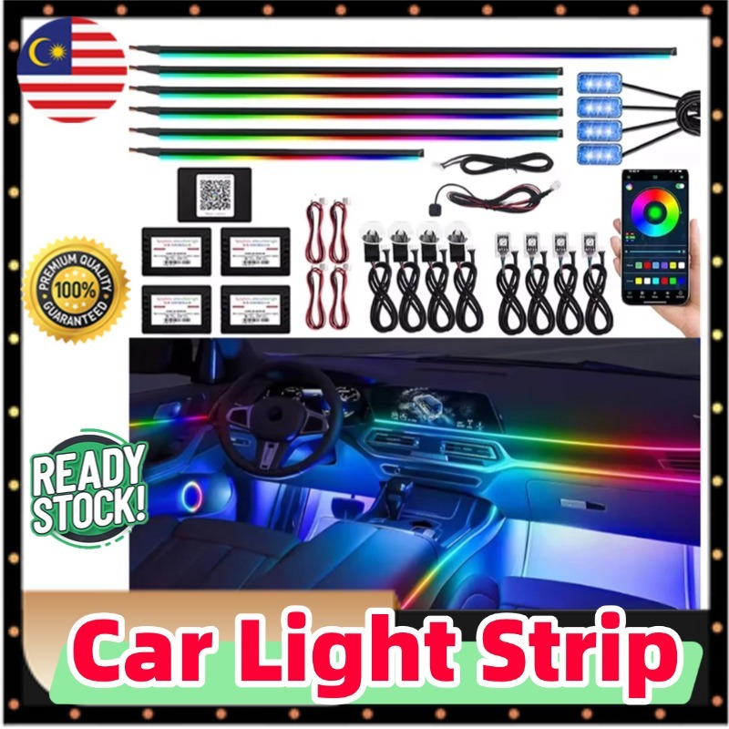 🇲🇾Ready Stock🔥Car light strip 72 LED Car Foot Lamp Room Light DIY Led ...