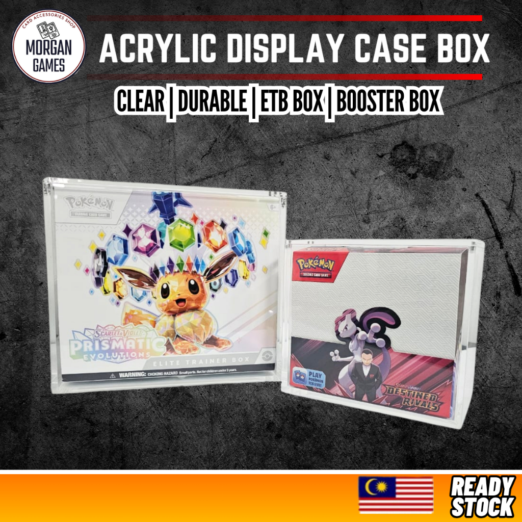 【Morgan Games】[Ready Stock] Acrylic Display Case for ETB & Booster Box ...