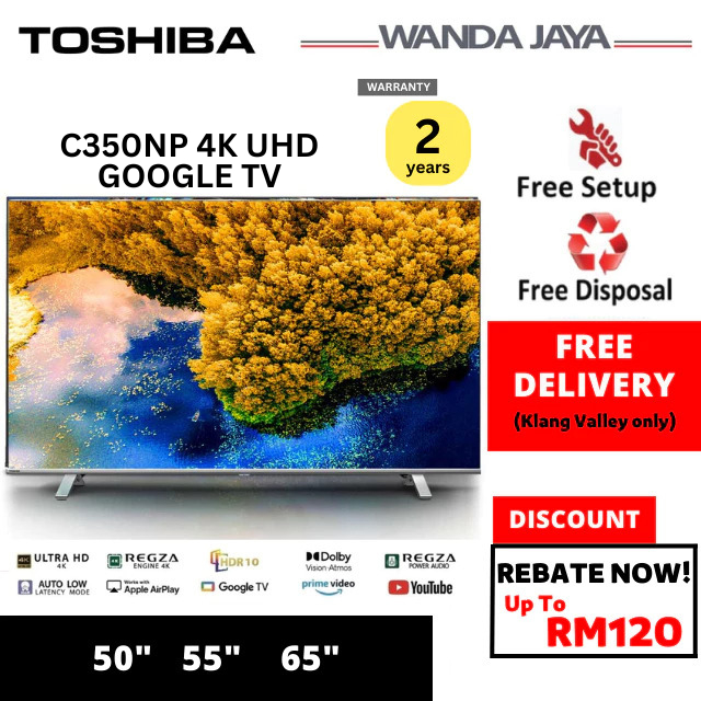 [FREE DELIVERY] Toshiba 50" Smart 4K UHD C350NP Google TV 50C350NP | 55C350NP Television / 电视机 ...