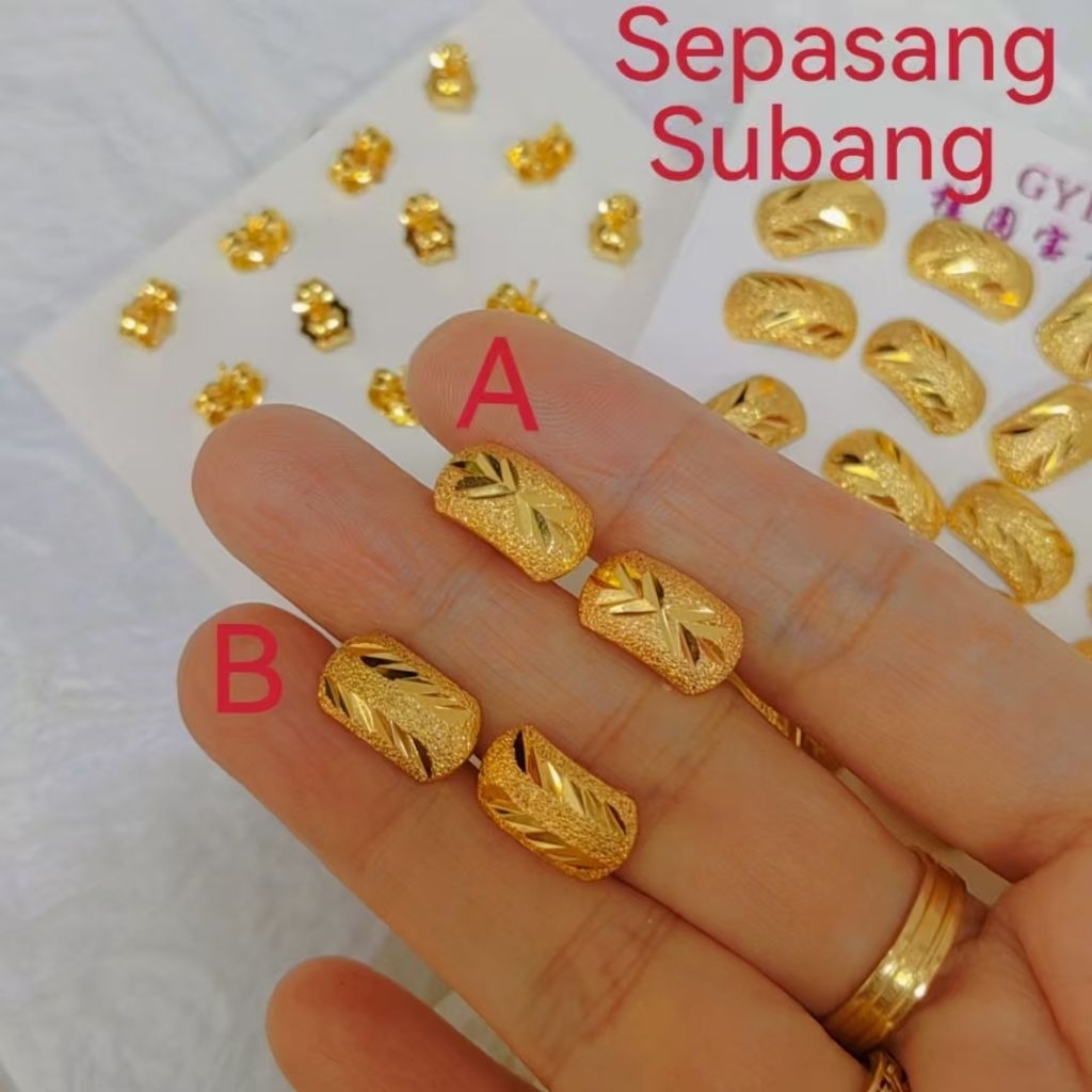Subang Emas Bangkok earring GOLD PLATED | Shopee Malaysia