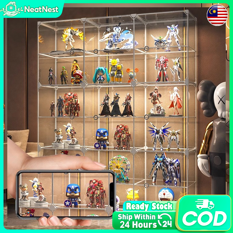 Transparent Storage Cabinet Stackable Handmade model Storage Cabinet ...