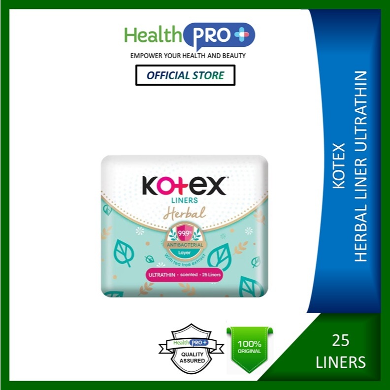 KOTEX HERBAL Anti-Bacterial Ultrathin Panty Liners 15cm | Shopee Malaysia